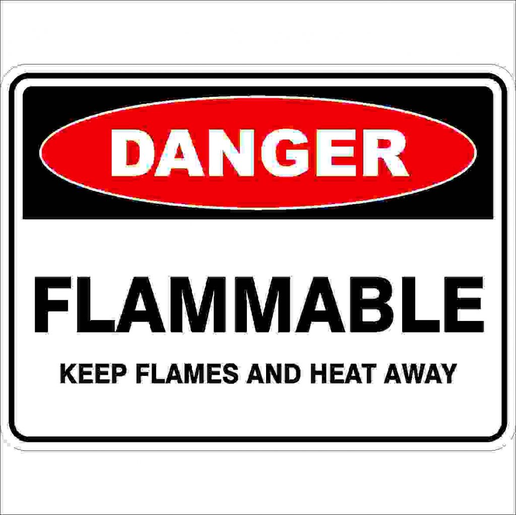 Danger Safety Sign/Stickers - Flammable - Southern Cross Industrial Group