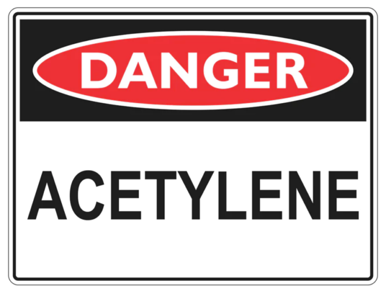 Danger Safety Sign/Stickers - Acetylene - Southern Cross Industrial Group