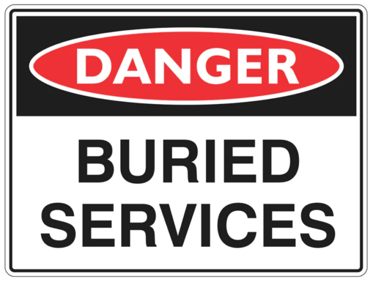 Danger Safety Sign/Stickers - Buried Services - Southern Cross ...