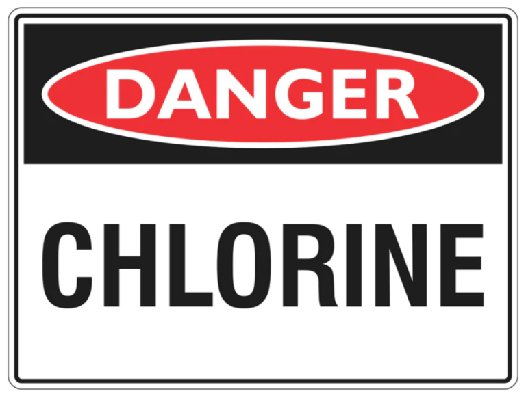 Danger Safety Sign/Stickers - Chlorine - Southern Cross Industrial Group
