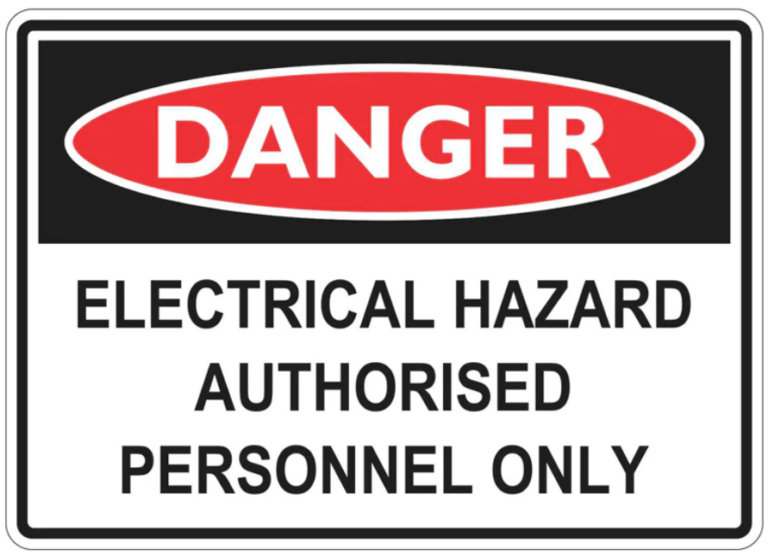 Danger Safety Sign/Stickers - Electrical Hazard Auth Personnel ...