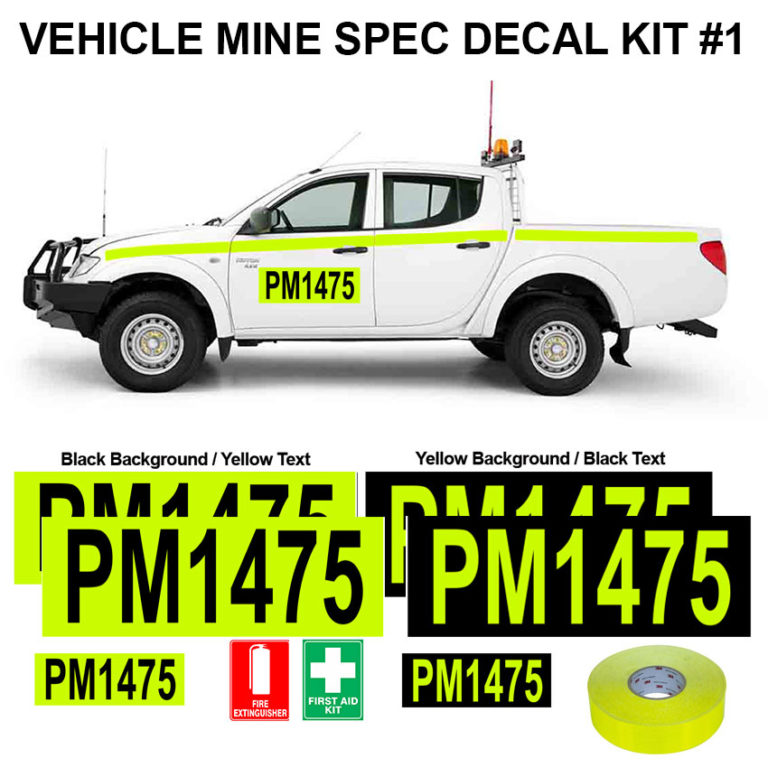 Vehicle Mine Spec Decal Kit #1 - Southern Cross Industrial Group